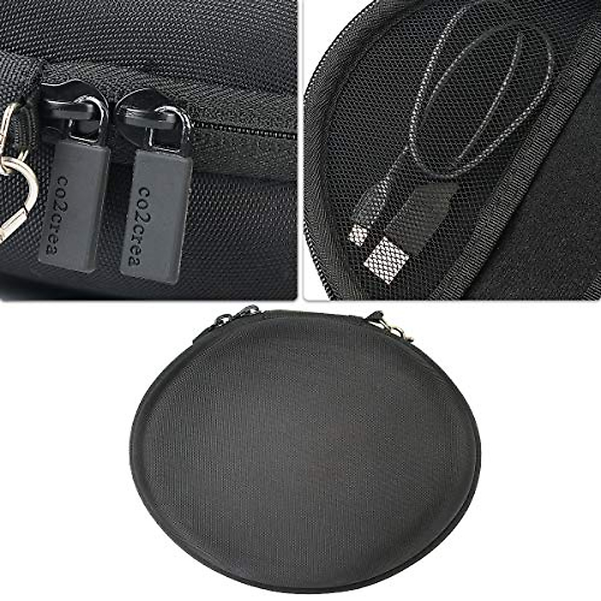 co2CREA Hard Travel Case Replacement for Matte Finish Premium Rechargeable Wireless Bluetooth Over Ear Headphones Foldable Headset (Black Case)