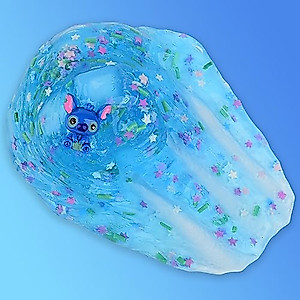 BeiyeiDei Jelly Cube Crunchy Slime, Clear Slime for Girls Boys, Non Sticky Slime Stress Relief Toy, and Party Prizes(8oz 200ml)