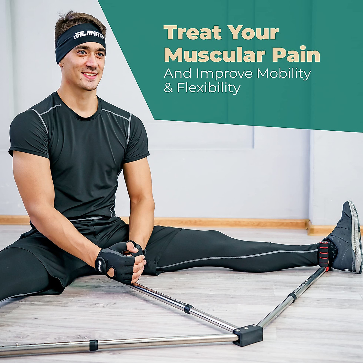 ALAMATA Leg Stretcher Leg Split Machine Stretching Equipment Leg Flexibility Stretcher Strength Training for Yoga Exercise, Sports Fitness, Ballet, Gymnastics