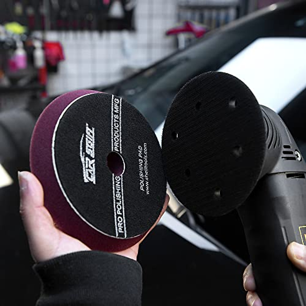 CAR'S GIFT 5" polishing pads,for DA or Rotary polishing and Air Polisher,4 grits from coarse to fine, meet your different polishing needs(4Items)