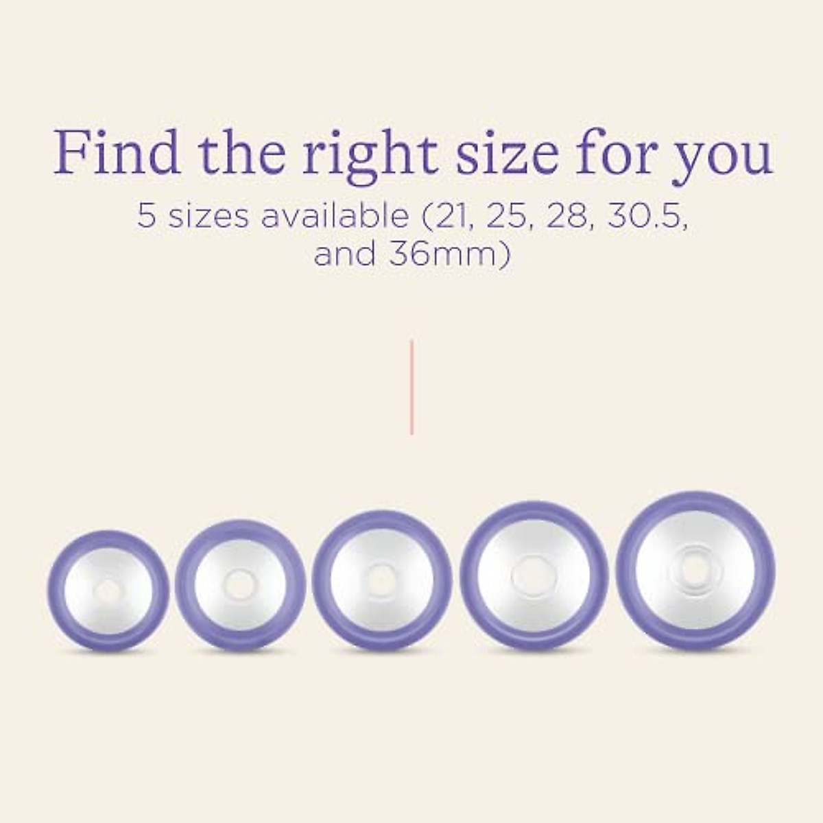 Lansinoh ComfortFit Breast Pump Flanges, Size 21mm, 2 Count