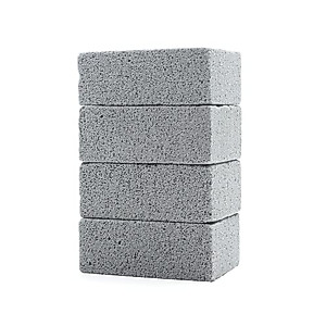 Magic Blackstone Griddle Scraper，4 Pack Gray Stone Cleaning Block Clean Brick for Grill, Removing Stains BBQ，Pool, Racks, Baking Steel, Oven, Flat Top Cookers, Utensils, Exfoliation Dead Skin, Toilet