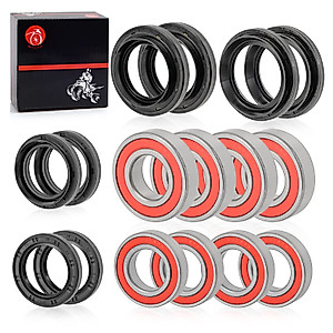 Front Rear Wheel Bearing Seals Kits 2005-2013 for Yamaha Rhino 450 660 700 YXR450 YXR660 YXR700