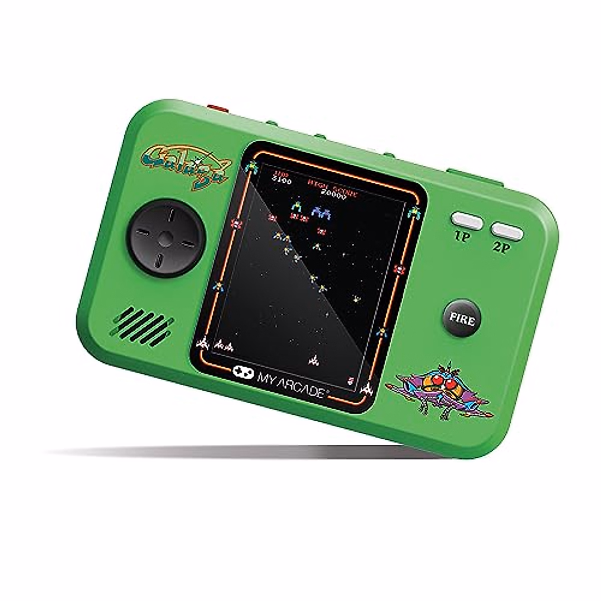 My Arcade Galaga/Galaxian Pocket Player Pro: Portable Video Game Console with 2 Games, Gifts, 2.75" Color Display, Ergonomic Design