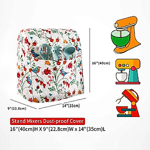 Stand Mixer Cover,Kitchen Mixer Cover Compatible With 5-8 Quart Kitchenaid Hamilton Mixers,Pioneer Woman Kitchen Aid Covers for Stand Mixer,Pioneer Women Kitchen Aid Mixer Assecories