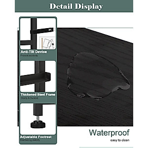 MOOACE Narrow Dresser for Bathroom, Slim Dresser Storage Cabinet, Chest of 3 Fabric Drawers with Wood Shelf, Bedroom Organizer Tower for Small Space, Closet, Laundry, Black