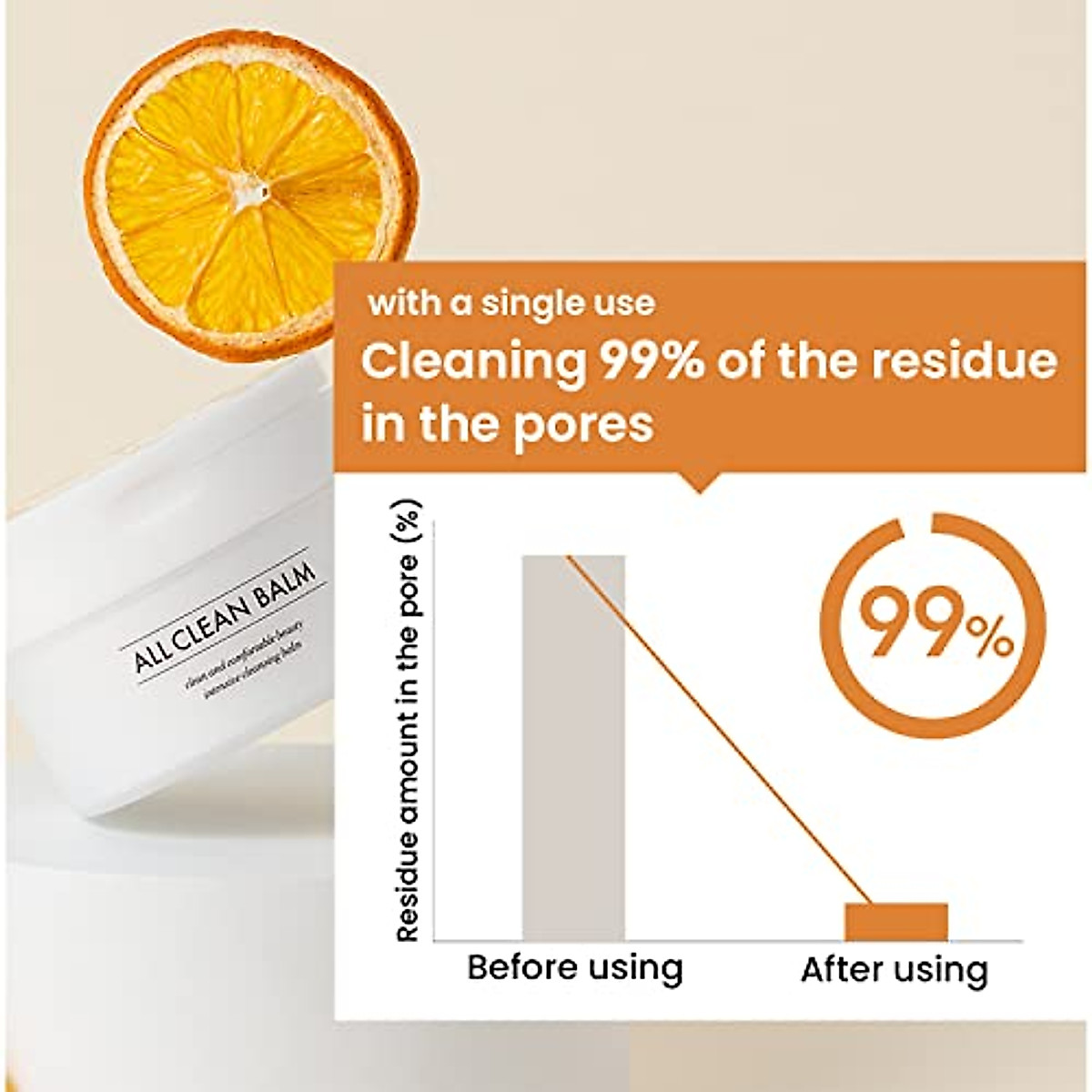 [heimish] All Clean Balm Mandarin - 4.0 fl oz/120ml - Transforming Cleansing Balm to Oil and Milk - Removes Waterproof Makeup, Blackheads, Sebum - Mild Cleansing - Refreshing Citrus Scent - Natural Color - Vegan - Korean Skincare