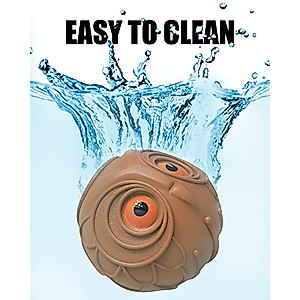 Giggle Ball for Dogs Owl Dog Toys for Aggressive Chewers Dog Ball Toy for Puppy Medium Large Dogs Natural Rubber Cute Owl Hoot Fun Giggle Sounds When Rolled or Shaken(Brown Owl)