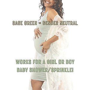 Gender Neutral Baby Shower Decorations & Decor Set: Oh Baby Burlap Banner, Sage Green, Nude & Confetti Balloons - Ideal for Boy, Girl Reveal Party & Welcome Baby Sign Garland Backdrop Decoration