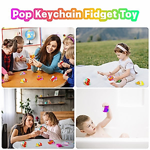 Dinosaur Toys Pop Fidget Toys Its Birthday Party Favors for Kids Toys 20 PCS Mini Pop Keychain It Sensory Fidget Toy Packs Goodie Bag Stuffers Fidgets for Classroom Prizes Christmas Stocking Stuffers