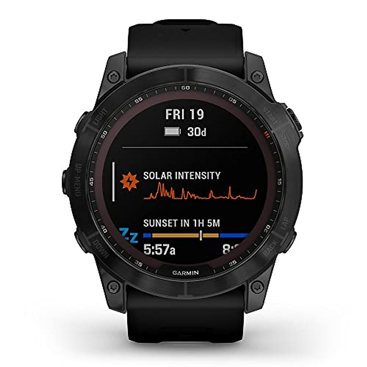 PlayBetter Garmin Fenix 7X Sapphire Solar (Black DLC Titanium) Multisport GPS Smartwatch Gift Box Bundle - Training, Sleep/Health Tracking - includes Screen Protectors, Adapter, Charger & Case
