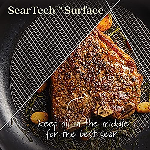 Anolon X Hybrid Nonstick Frying Pan/Skillet with Helper Handle, 12 Inch, Dark Gray