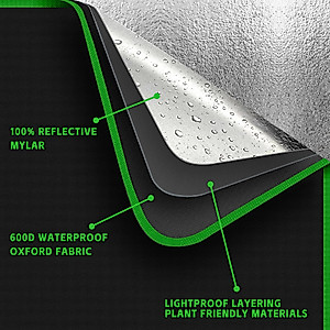 Chuanke Small Grow Tent for Aerogarden Hydroponics Growing System Indoor 20"x14"x22"High Reflective Mylar Leak-Proof of Light 600D Oxford Fabric for Indoor Plant