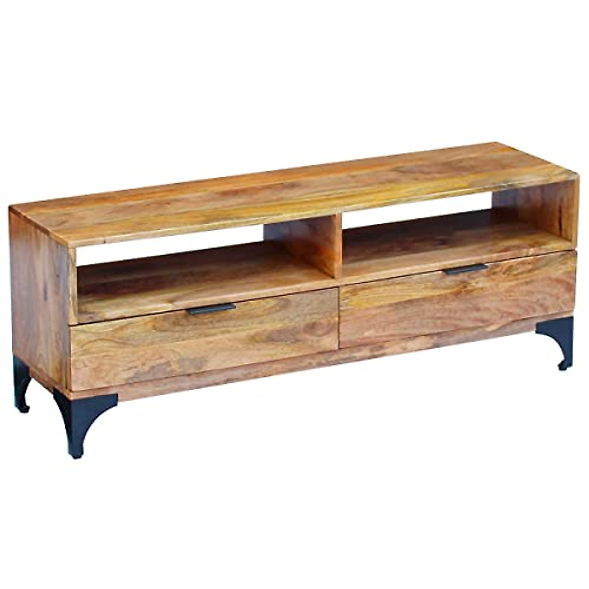 vidaXL TV Cabinet with 2 Drawers Sideboard HiFi Stand Entertainment Center End Table Console Table Stereo Cabinet Solid Reclaimed Wood