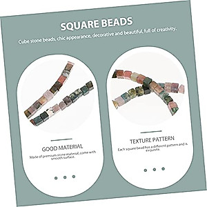 SEWACC 7pcs 85pcs Cube Beads Keychain Making Supplies Carnelian Necklace Natural Beads Bracelets Beads Kit Square Bracelet Gemstone Cube Beads Loose Beads DIY Stone DIY Jewelry Stone Rock