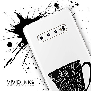 DesignSkinz Life Begins After Coffee Protective Vinyl Decal Wrap Skin Cover Compatible with The Samsung Galaxy S20 (Screen Trim & Back Glass Skin)