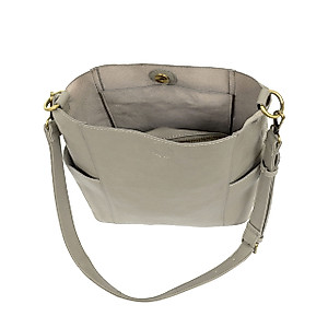 Joy Susan Women's Kayleigh Side Pocket Bucket Bag - Classic Grey