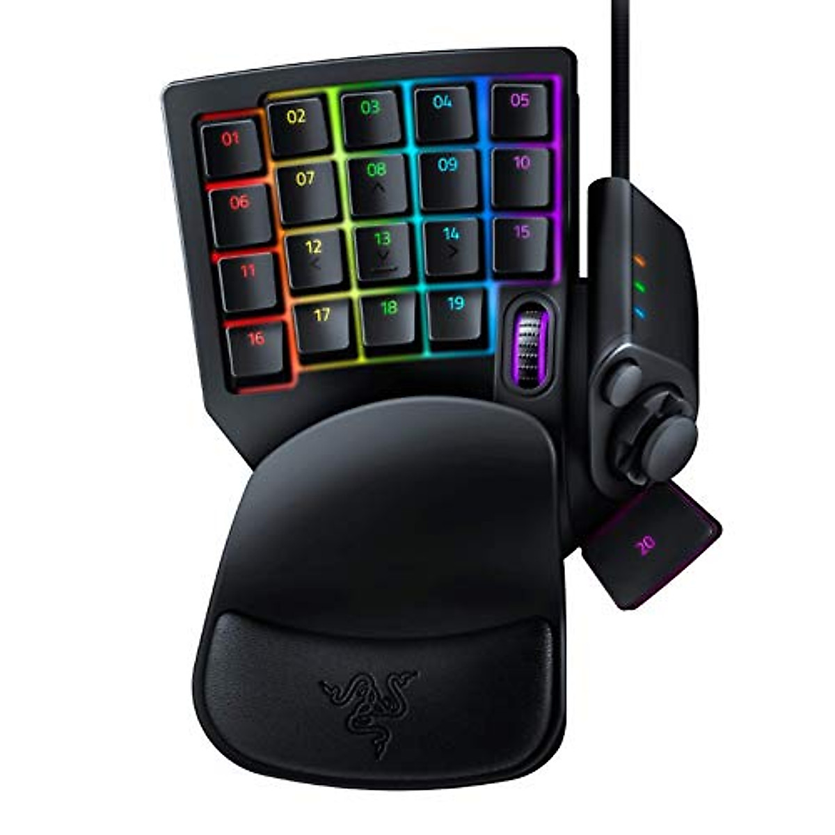Razer Tartarus V2 Chroma - Ergonomic Mecha-Membrane Gaming Keypad - 32 Fully Programmable Keys - 8-Way Thumbpad & Scroll Wheel w/Detachable Palm Rest (Renewed)