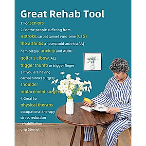 Fanwer Stress Balls for Adults and Seniors with The Adjustable Wrist Strap, Hand Exercisers for Strength, Finger Ball for Hand Therapy, Arthritis, Physical Therapy, Carpal Tunnel