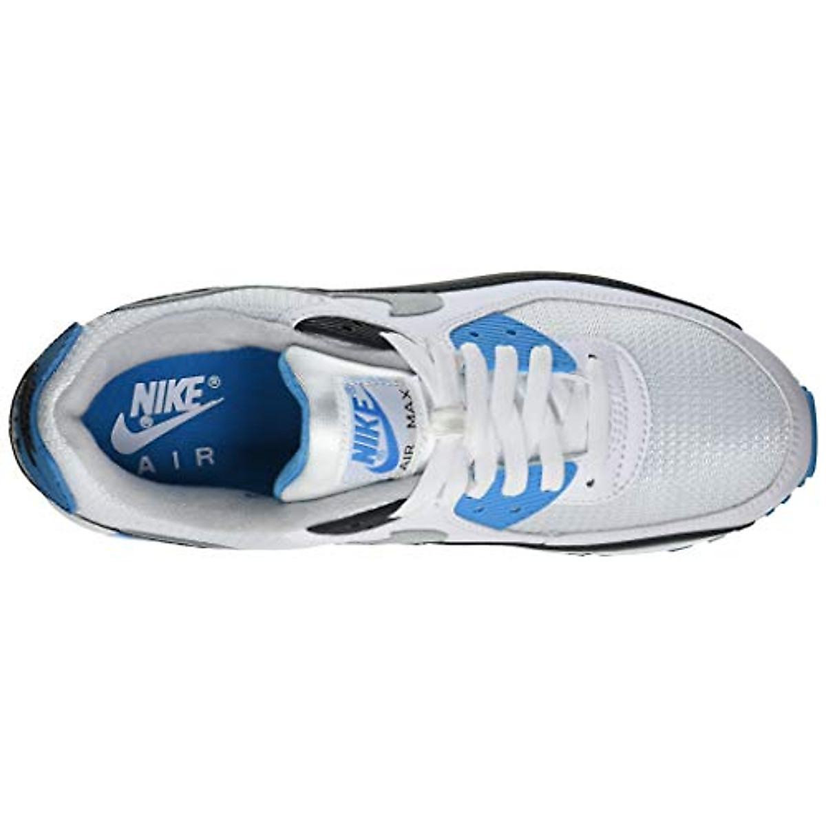 Nike Men's race running shoes, White Black Grey Fog Laser Blue, 9