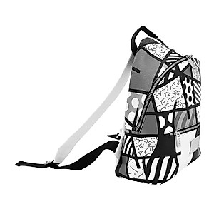 BRITTO® Vegan Leather Small Backpack - Black Landscape