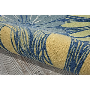Nourison Home & Garden Indoor/Outdoor Blue 2'3" x 3'9" Area -Rug, Easy -Cleaning, Non Shedding, Bed Room, Living Room, Dining Room, Kitchen (2x4)