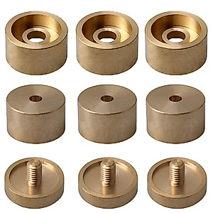 Jiayouy 9Pcs Trumpet Valve Finger Buttons Valve Cap Screw Trumpet Repair Part Golden