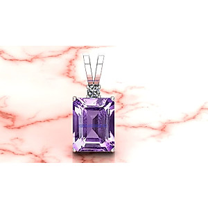 Tongari 8.00 Ratti 7.25 Carat Deluxe Quality Katela Amethyst Silver Plated Pendant/Locket Gemstone