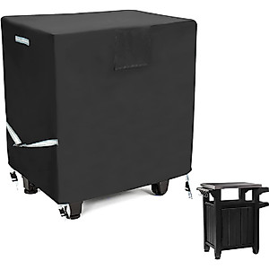 Outdoor Prep Table Cover-30" x 24" x 32" Heavy Duty Waterproof Grill Cover for Keter Unity Small Portable Table,Patio Kitchen Prep/Work Table, UV Resistant Outside BBQ Bar Cart Cooking Station Cover