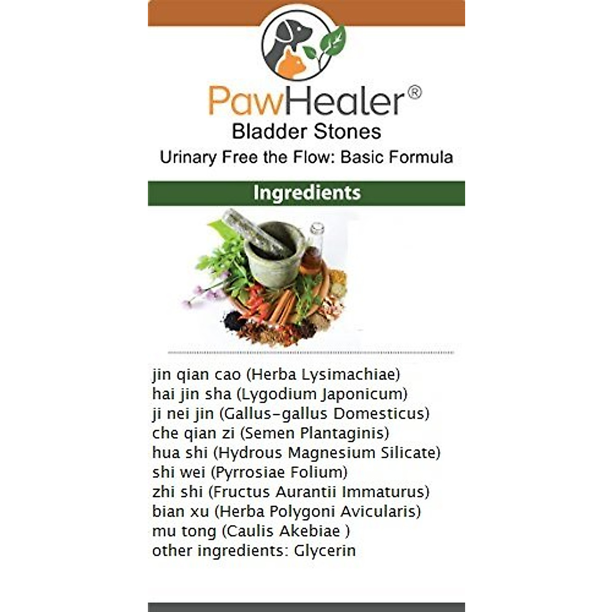 Bladder Stones/Crystals: Urinary Free The Flow: Basic Formula - Herbal Liquid Herbs for Cats & Small Dogs - 2 fl oz (59 ml) - Buy More Save More (1 Bottle)