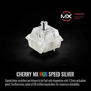 Thermaltake Argent K5 RGB Gaming Keyboard (Silver Switch), Aluminum and Streamlined Titanium Design, 16.8 Million RGB Color, Anti-ghosting, Magnetic Synthetic Leather Wrist Rest, GKB-KB5-SSSRUS-01