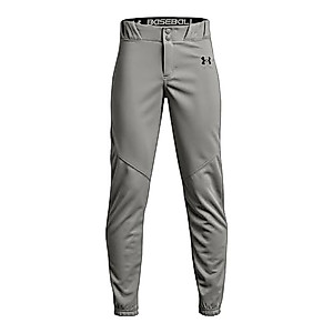 Under Armour Boys Utility Baseball Pant Closed, (080) Baseball Gray / / Black, X-Large