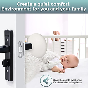 ROMZCPH Door Stopper Wall Protector 4PCS ,3.15" Large Door Handle Bumper, Silicone Wall Protectors from Door Knobs –The Home or Office (White)