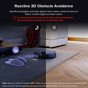 roborock S8 Pro Ultra Robot Vacuum and Mop, Auto Drying, Auto Mop Washing, Self Emptying, Self Refilling, Liftable Dual Brush & Sonic Mop, 6000Pa Suction, Obstacle Avoidance(RockDock Ultra Series)