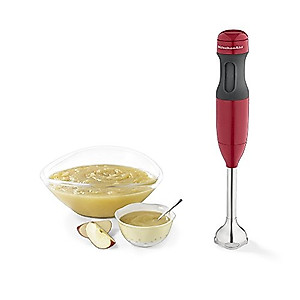 KitchenAid KHB1231 2-Speed Hand Blender, Empire Red - KHB1231ER (Renewed)