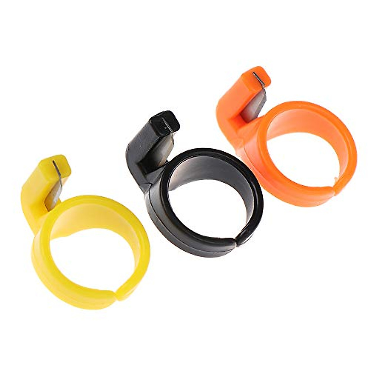 ISKYBOB Set of 9 Yarn Thread Cutter Rings Finger Blade Knife Embroidery Floss Remove Kit Plastic Cross Stitch Cutting Tools for Sewing, Knitting, Crafting