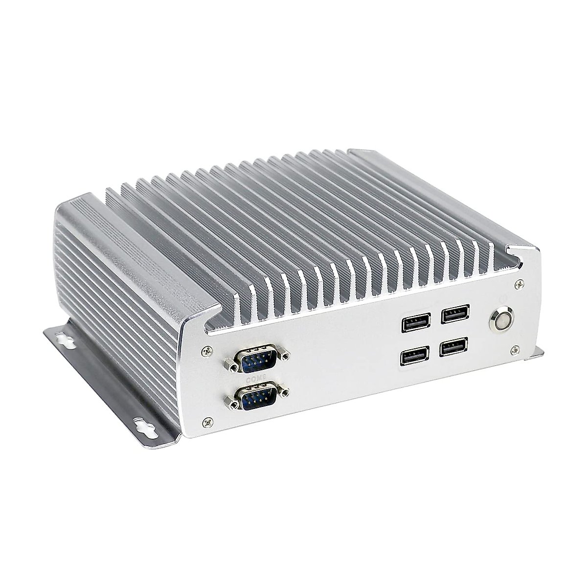 HUNSN Fanless Industrial Computer, IPC, Mini PC, Intel Celeron J1900, Windows 11/ Linux Ubuntu, IX09, 6 x COM, 2 x I211 LAN, HDMI, 3 PIN Phoenix, SIM Slot, WDT Reset, 8G RAM, 256G SSD