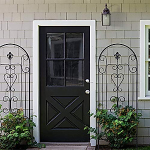 Amagabeli 2 Pack Garden Trellis for Climbing Plants 60" x 18" Black Iron Potted Support Vines Metal Wire Plant Trellis for Climbing Vegetables Flower Patio Roses Cucumbers Clematis Pots Supports GT05