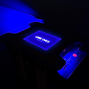 Creative Arcades Full Size Commercial Grade Cocktail Arcade Machine | 2 Player | 412 Games | 19" LCD Screen | Square Glass Top | LED Lights | 2 Sanwa Joysticks | 2 Stools Included | 3 Year Warranty