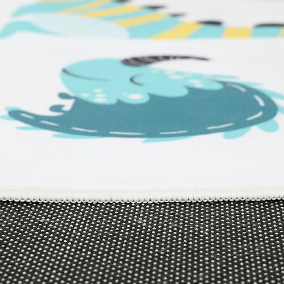 Kids Dinosaur Area Rug, Educational Playmats for Playroom Classroom, Colorful Non-Slip Carpets for Bedroom Dining Room Office, Boys Girls, 3x5