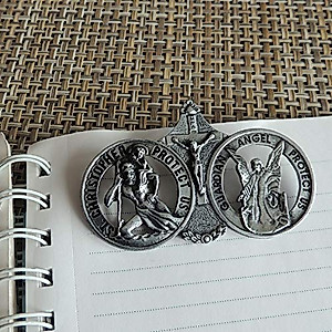 Cathedral Art St. Christopher Visor Clip, One Size, Silver