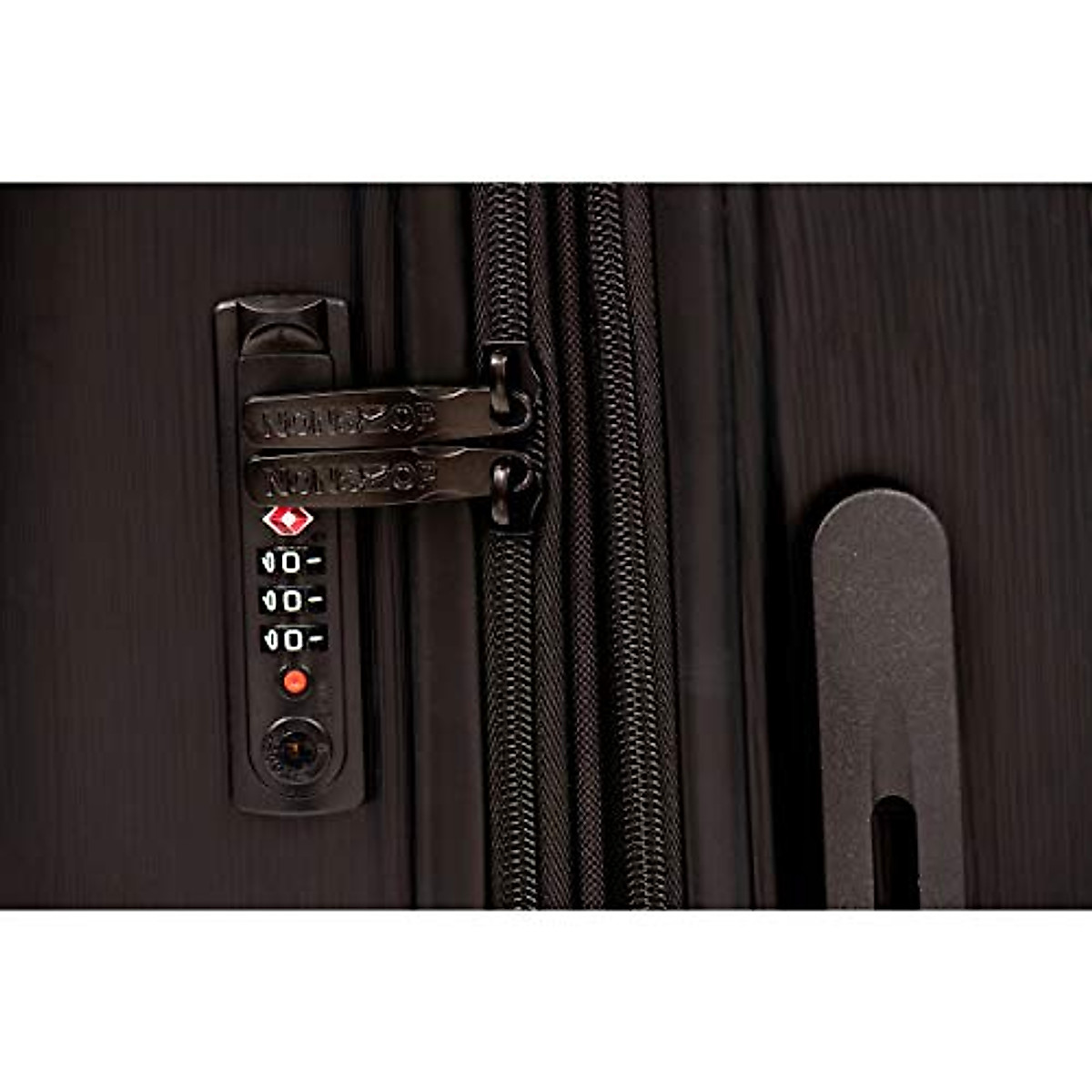 NONSTOP NEW YORK Luggage Expandable Spinner Wheels hard side shell Travel Suitcase Set 3 Piece (Black, 3-Piece Set (20/24/28) W/Power Bank)