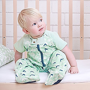 ergoPouch 1.0 TOG Sleep Suit Bag. 100% Organic Cotton with Short Cotton Sleeves