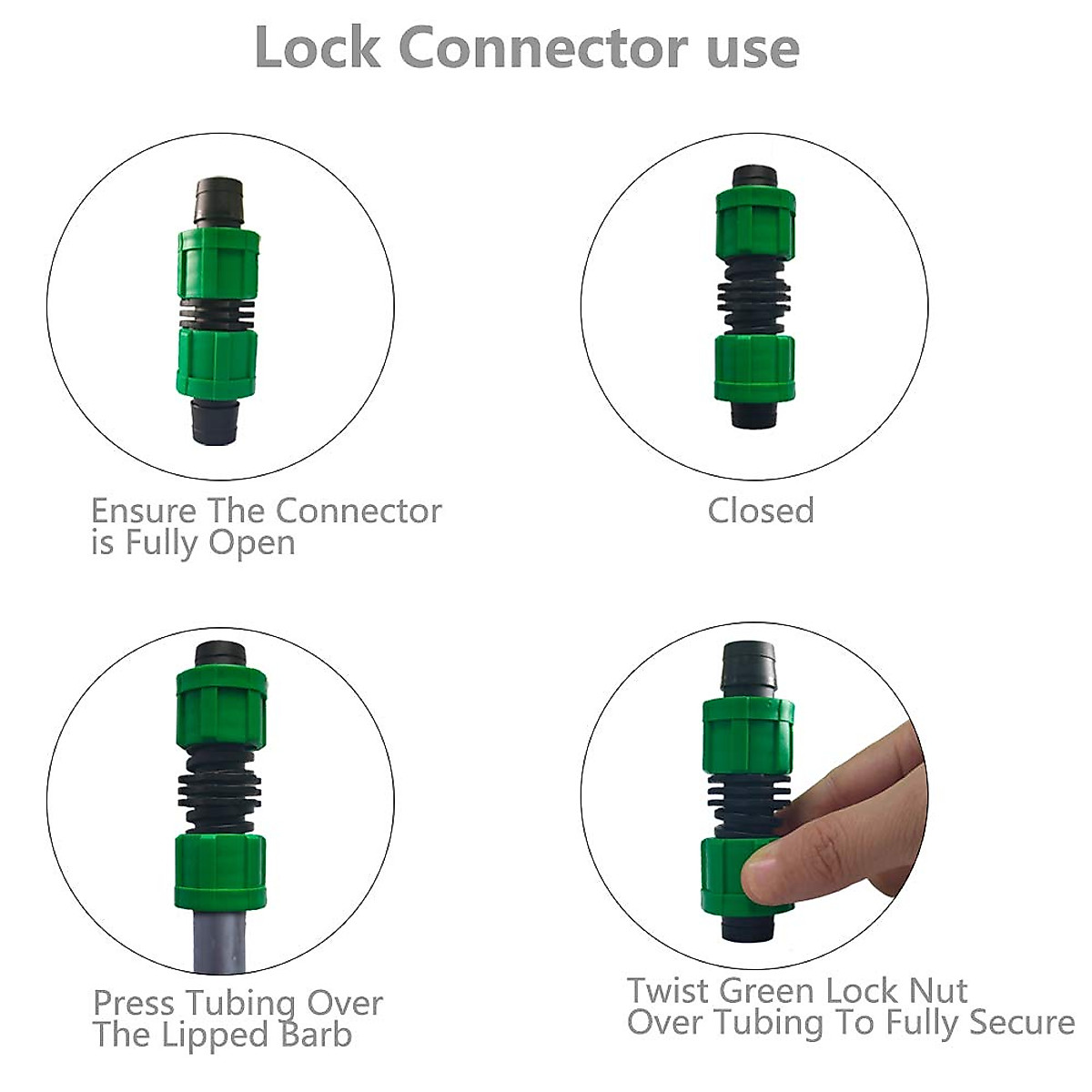 Alovexiong 10 Pieces Drip Irrigation Coupling, 5/8 Inch Universal Connector Drip Tubing Fittings, Compatible with Most 16-17 mm Drip Tape AG Tubing Drip or Sprinkler Systems