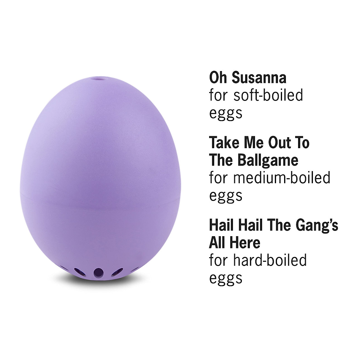 BeepEgg Basic Purple – Egg Timer for Boiling Eggs – Musical Egg Cooker for Soft, Medium, Hard Boiled Eggs – Food Safe – Singing Floating Egg Timer – Egg Cooker for 3 Levels of Doneness - Brainstream