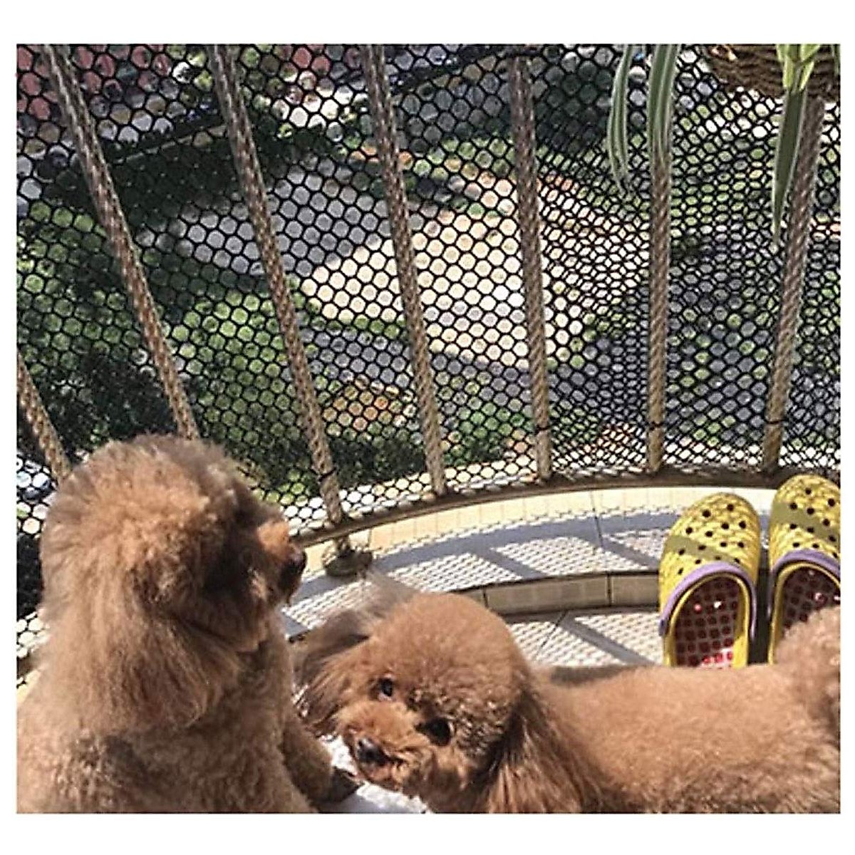 MAGFYLY Chicken Wire Mesh Child Safety Net, Staircase Balcony Anti-Fall Net, Plastic Fence Net, Breeding Net, Lawn Protection Net, Black, 1x3m (Color : Mesh1.2mm, Size : 150m)