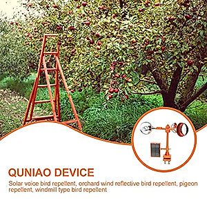 Tofficu Bird Animal Outdoor Devices Solar Powered Bird Deterrent Devices Bird Spinning Reflectors for Garden Farm