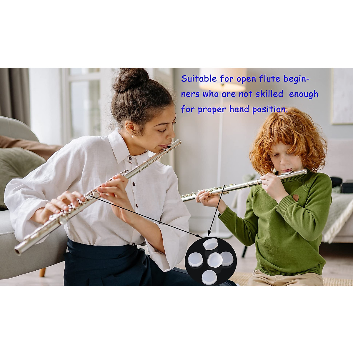 Canomo Pack of 20 Soft Rubber Silicone Flute Plugs Open Hole Plug Flutes Repair Parts Accessories, 7 X 3mm