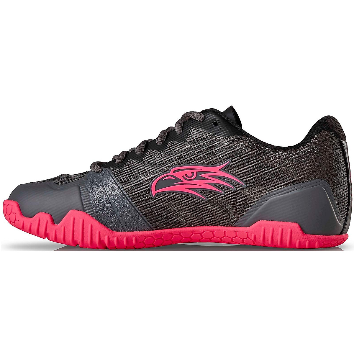 Salming Women's Hawk Squash/Handball Indoor Sports Shoes, Gunmetal/Pink, 9