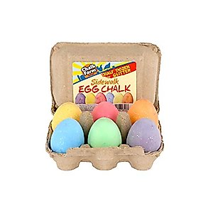 Regal Games Sidewalk Glitter Egg Chalk, 6 Count Chalk, Non-Toxic, Washable, Art Set